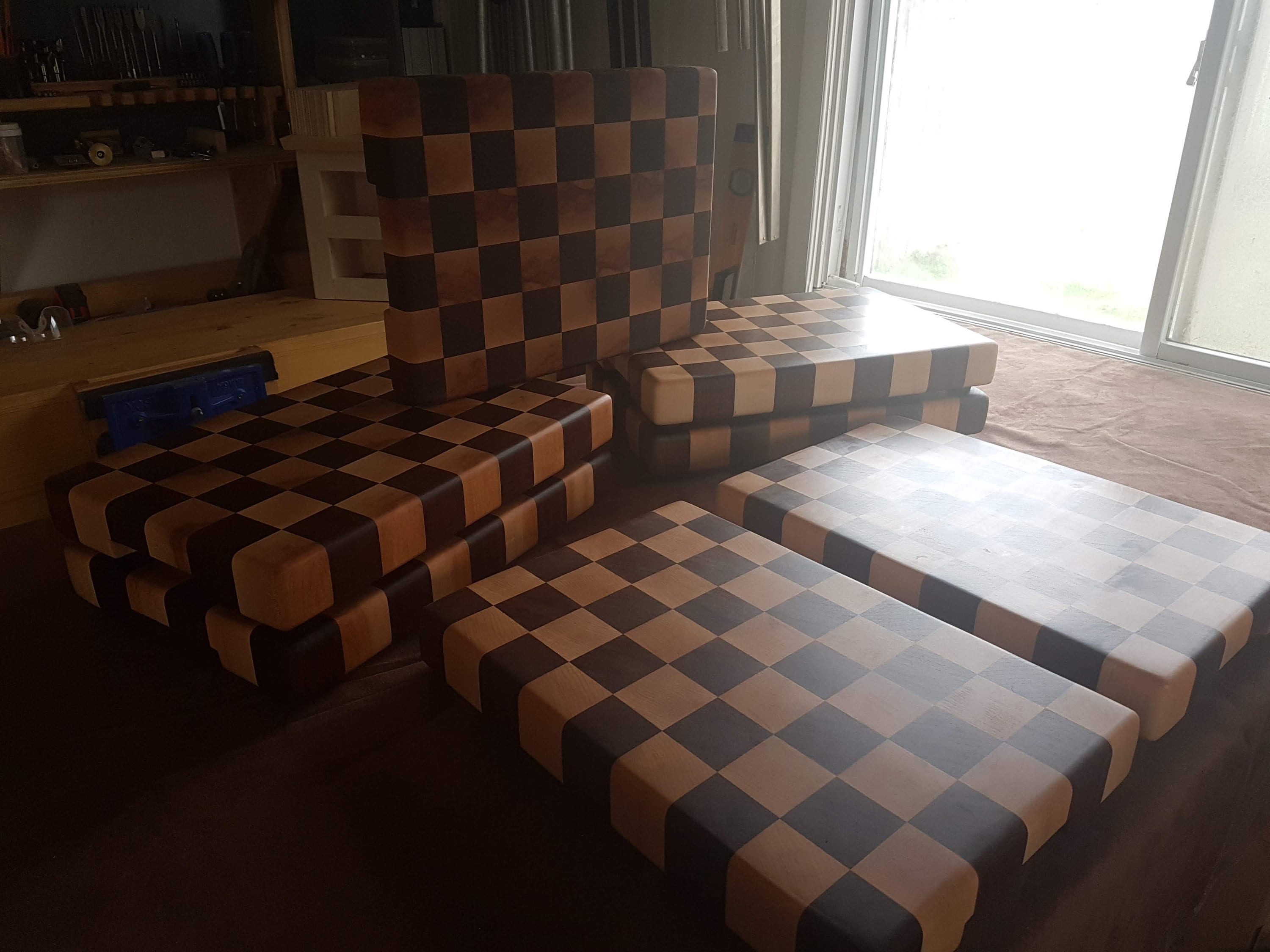 End-grain Checkerboard Butcher Block - Etsy