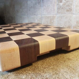 End-grain Checkerboard Butcher Block - Etsy