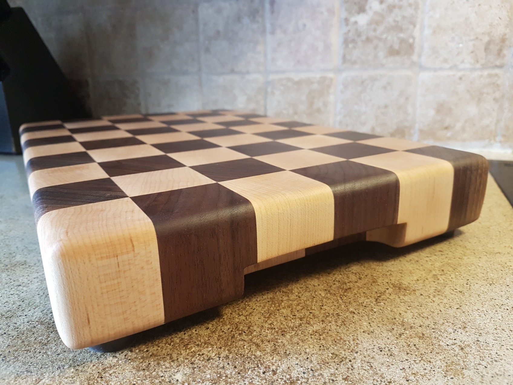 End-grain Checkerboard Butcher Block - Etsy