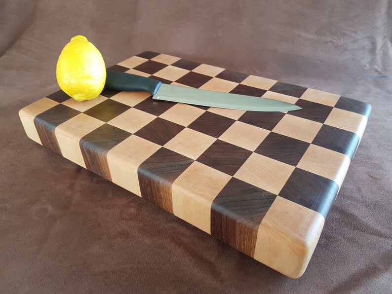 End-grain Checkerboard Butcher Block - Etsy