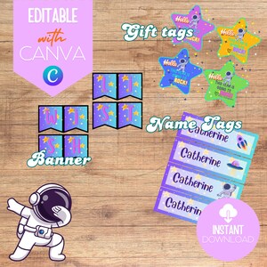 Space Theme | Meet the Teacher | Editable BUNDLE Pack| CANVA | Instant ...
