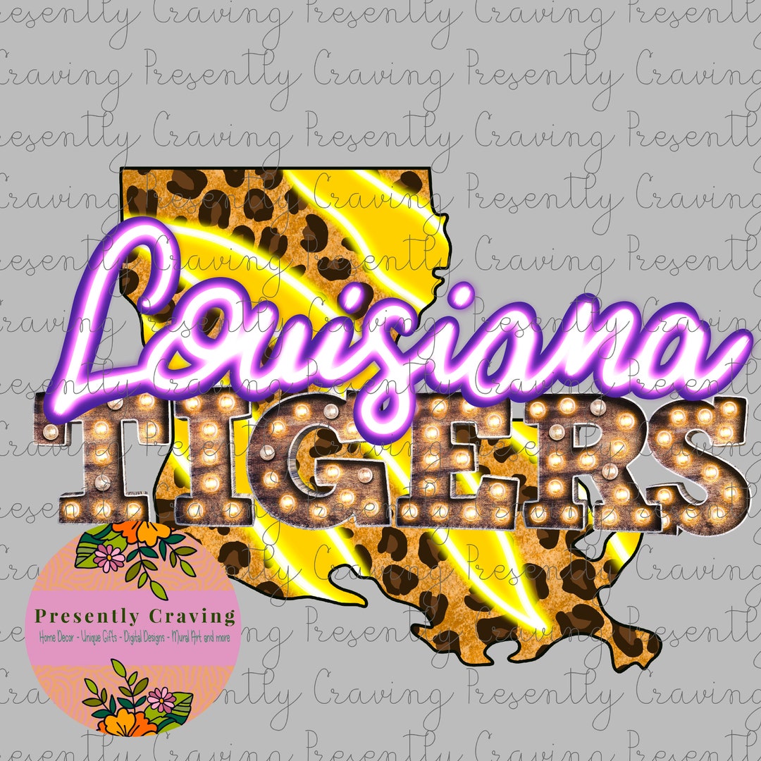 Louisiana Leopard Marquee Tigers LSU | PNG - Etsy