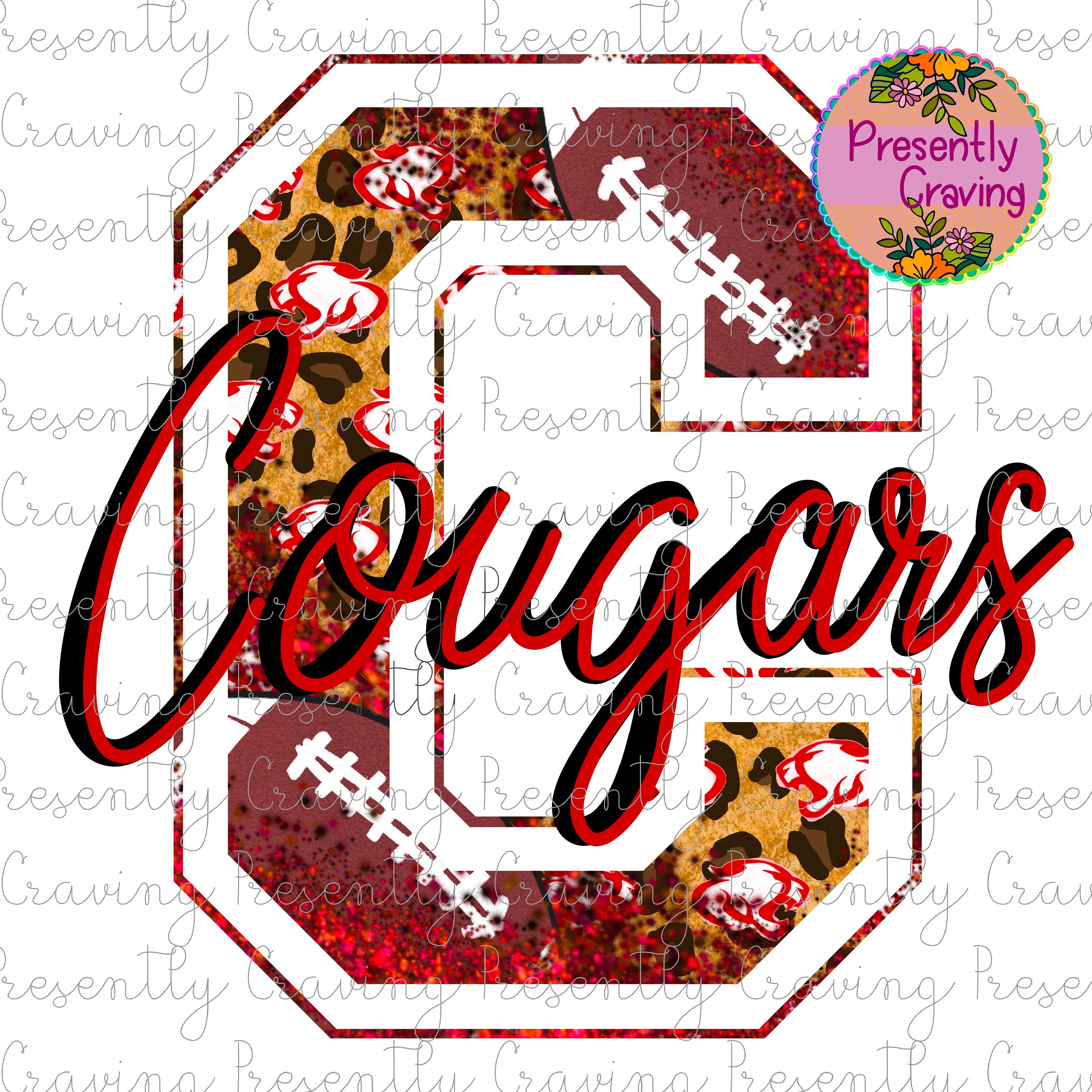 BUNDLE Cougar Letter C Leopard Sublimation HTV PNG - Etsy