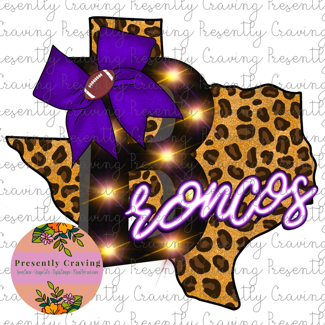 Broncos Texas Marquee Football Cheer | Sublimation | Digital Download ...