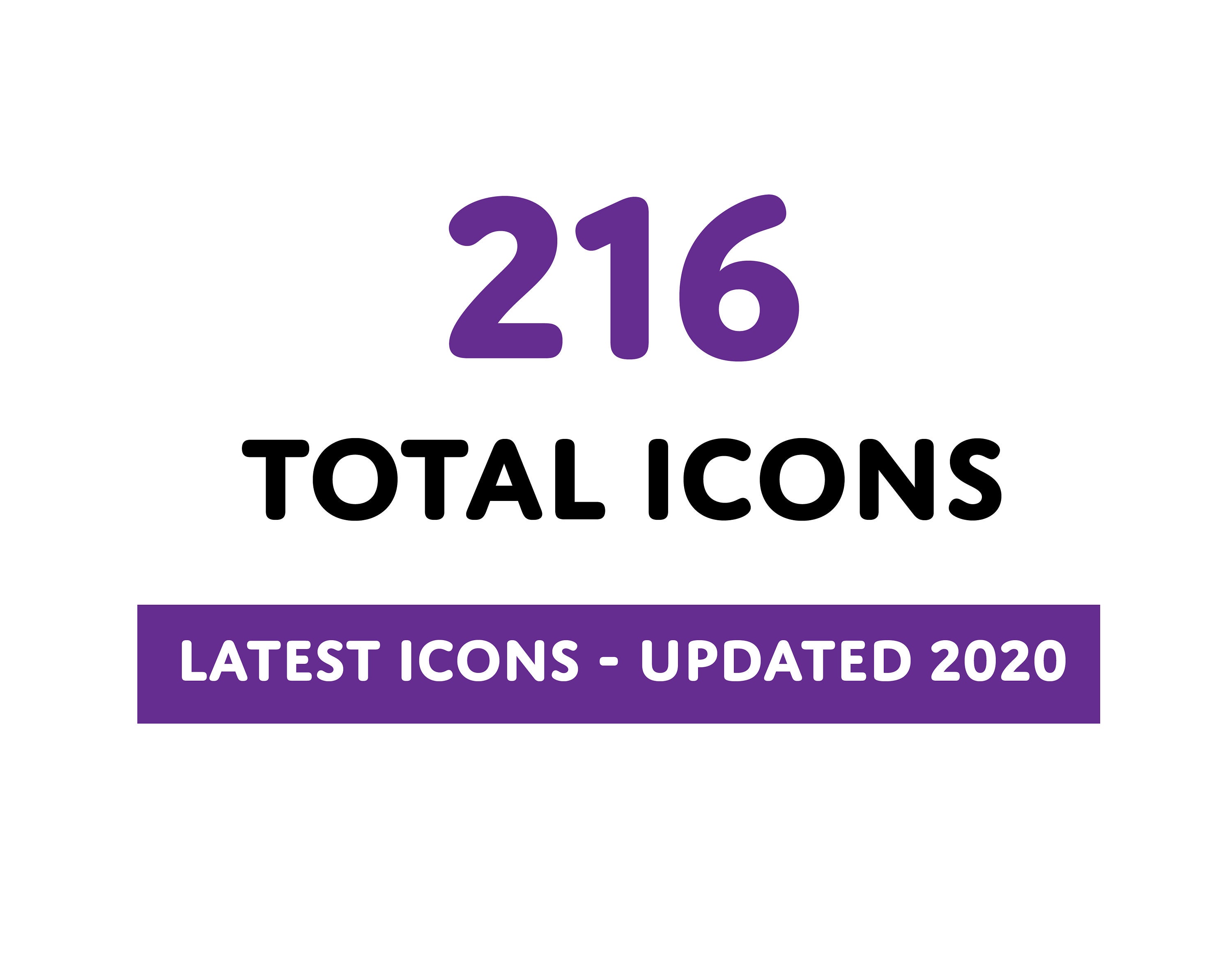 Purple Social Media Icons Bundle - Over 200 Social Media Icons - Blog ...