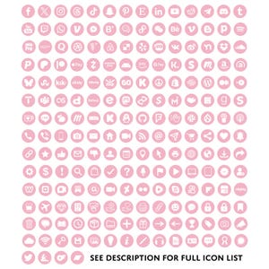 Light Pink Social Media Icons Bundle - Over 1600 Social Media Icons ...
