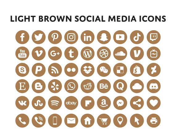 Facebook Icon Brown