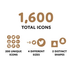 Light Brown Social Media Icons Bundle - Over 1600 Social Media Icons ...