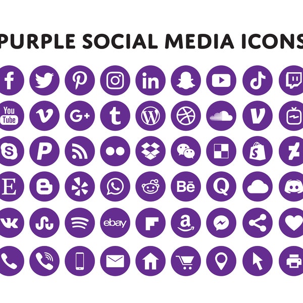 Neon Purple Icons - Etsy