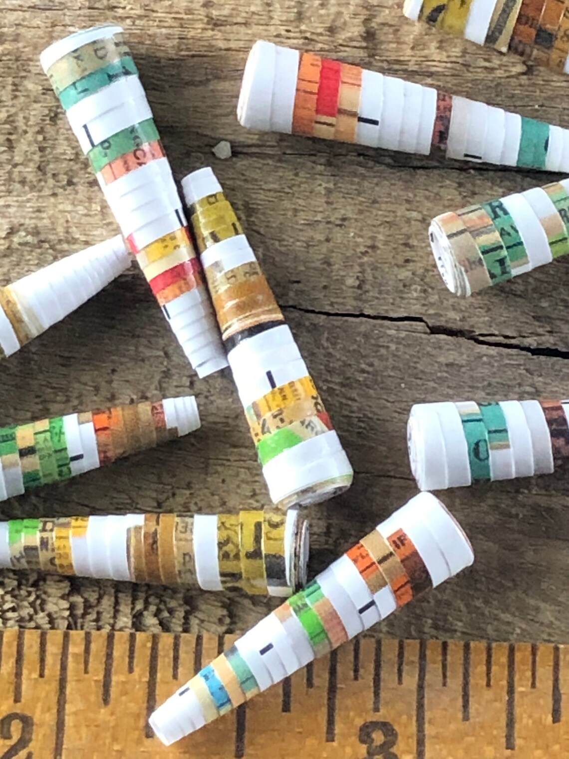 Colorful Cone Shaped Paper Beads - Etsy Sweden