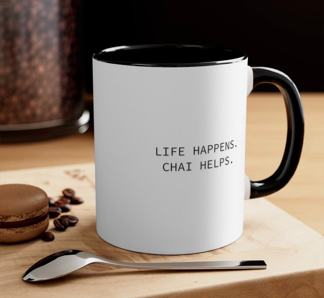 Chai Happens Mug| Desi Gifts| Coffee Mug| South Asian Gifts| Gujarati ...