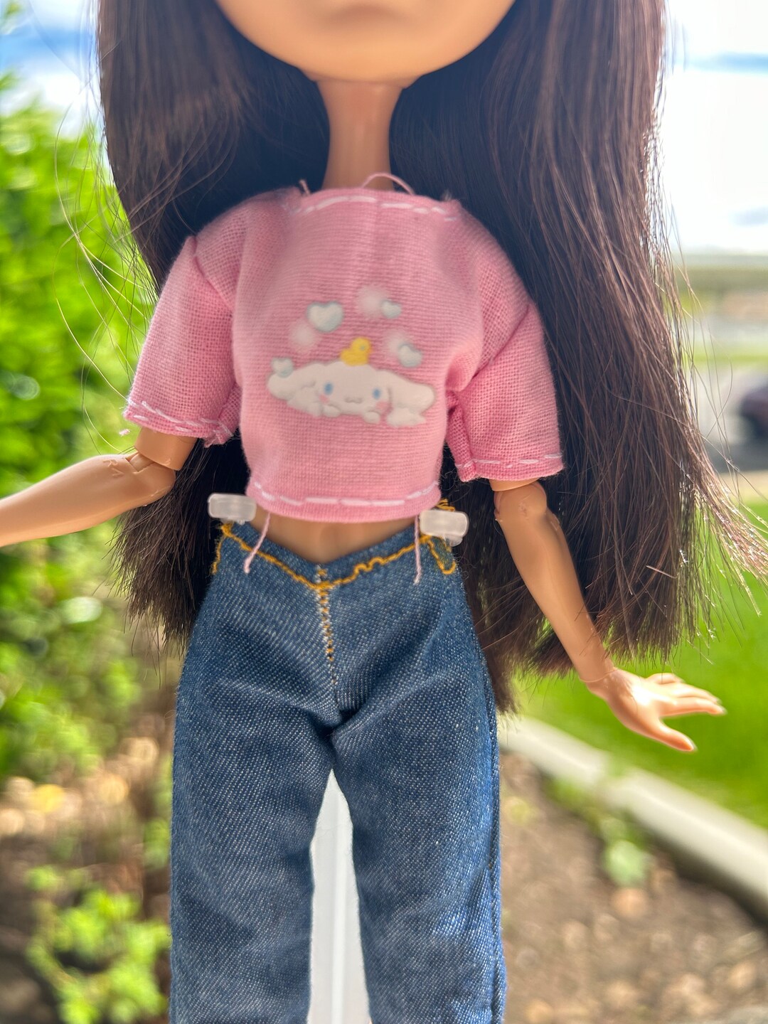 Monster/ever After High Crop Top and Jeans Custom Outfit Cinnamoroll ...