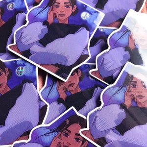 Shiny Glitter Stickers Pink & Blue - Etsy