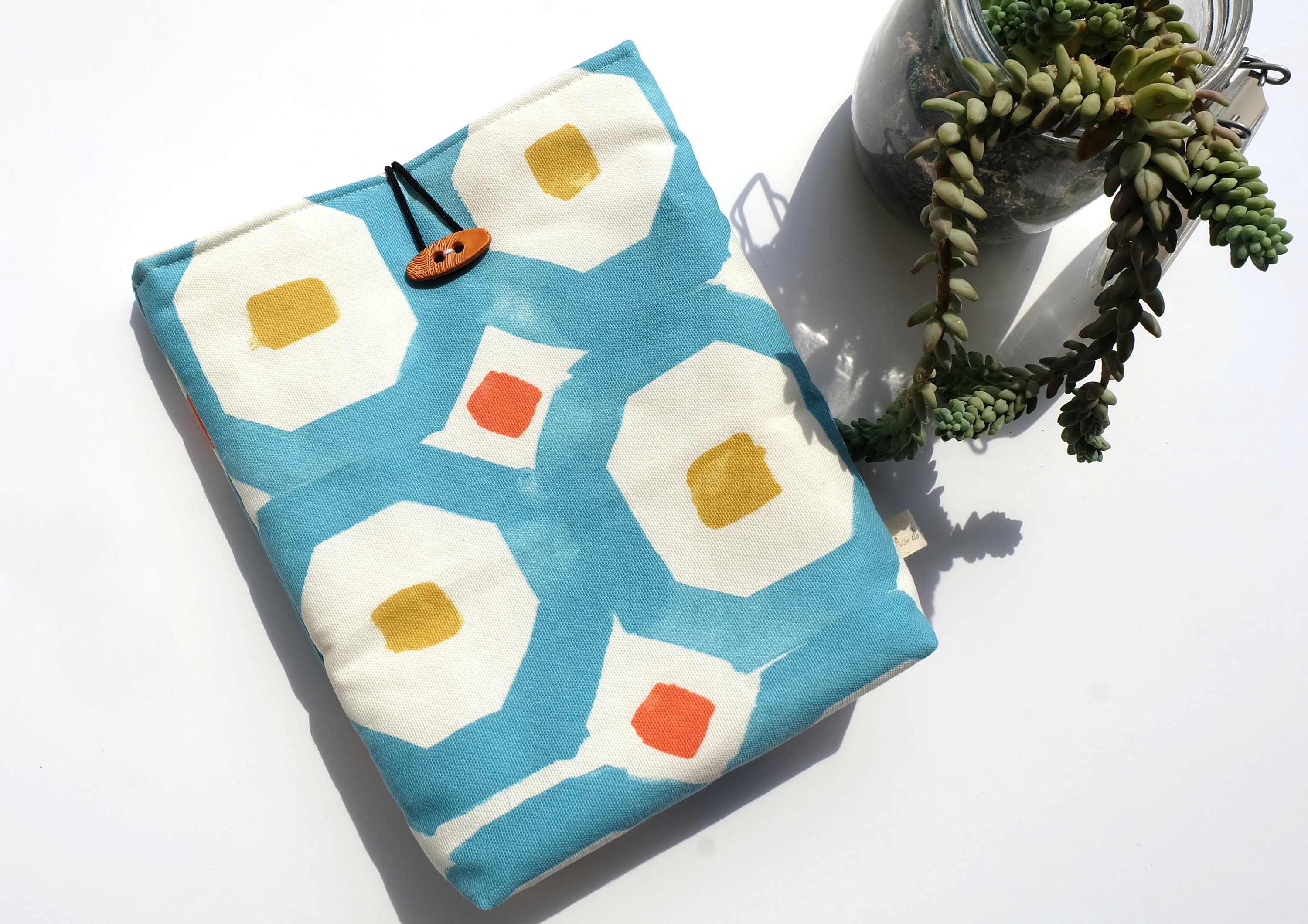 Funda para libros con cierre de botón, protector de libro en algodón ...