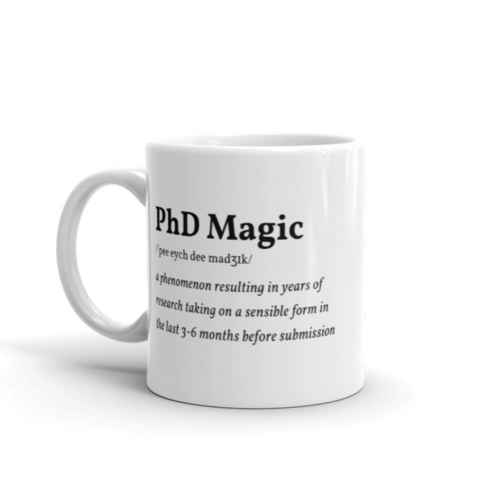 Phd Magic Definition Mug Fun Gift Phd Graduate Gift Minimalistic Print ...
