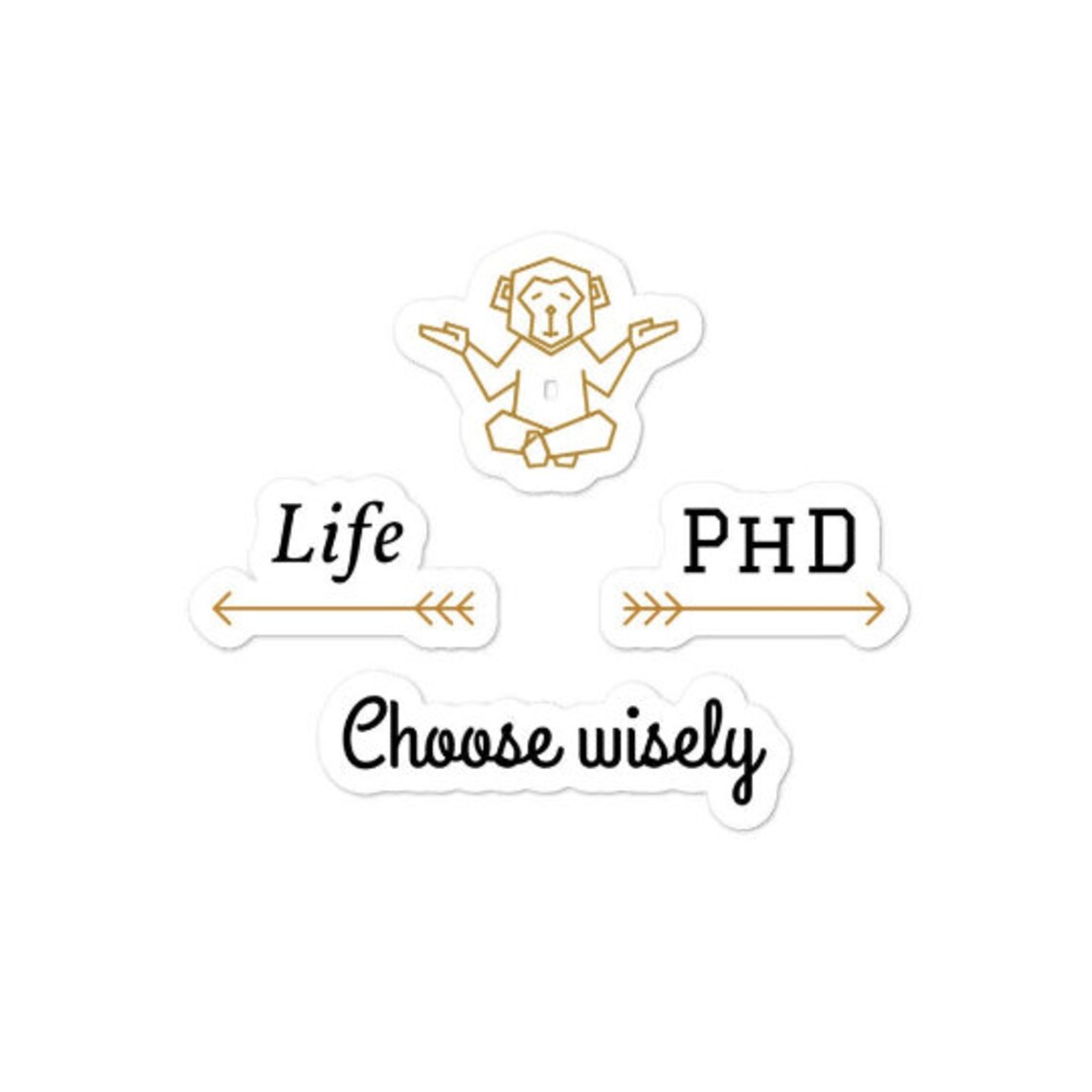 Phd Choose Wisely Sticker | Phd Candidate Sticker | Fun Sticker Gift - Etsy