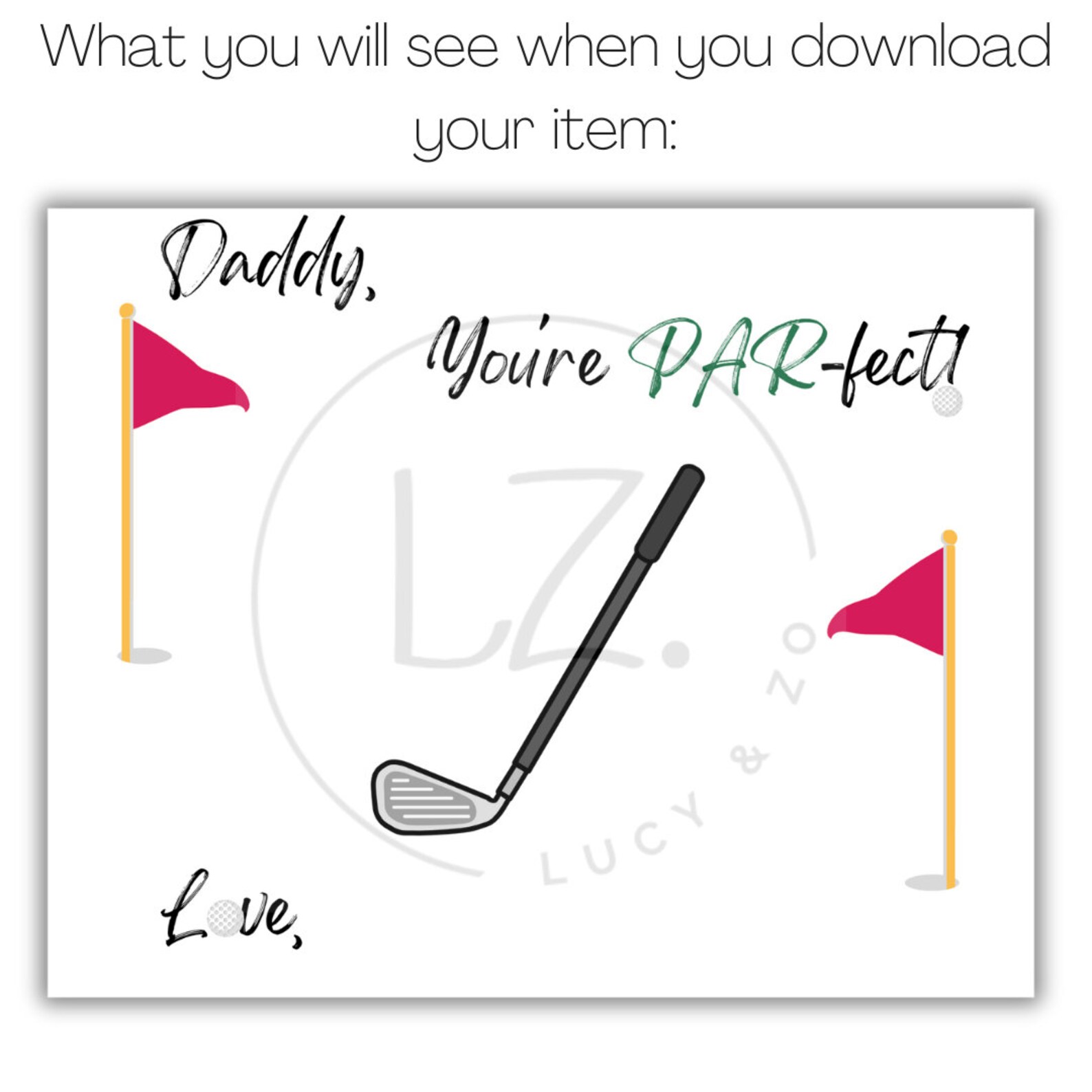 Golf Par-fect Dad Father's Day Printable Gift | Handprint Footprint ...