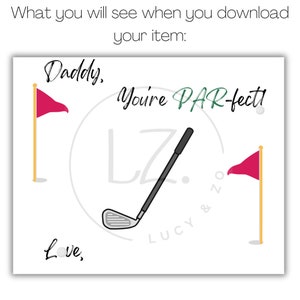 Golf Par-fect Dad Father's Day Printable Gift | Handprint Footprint ...