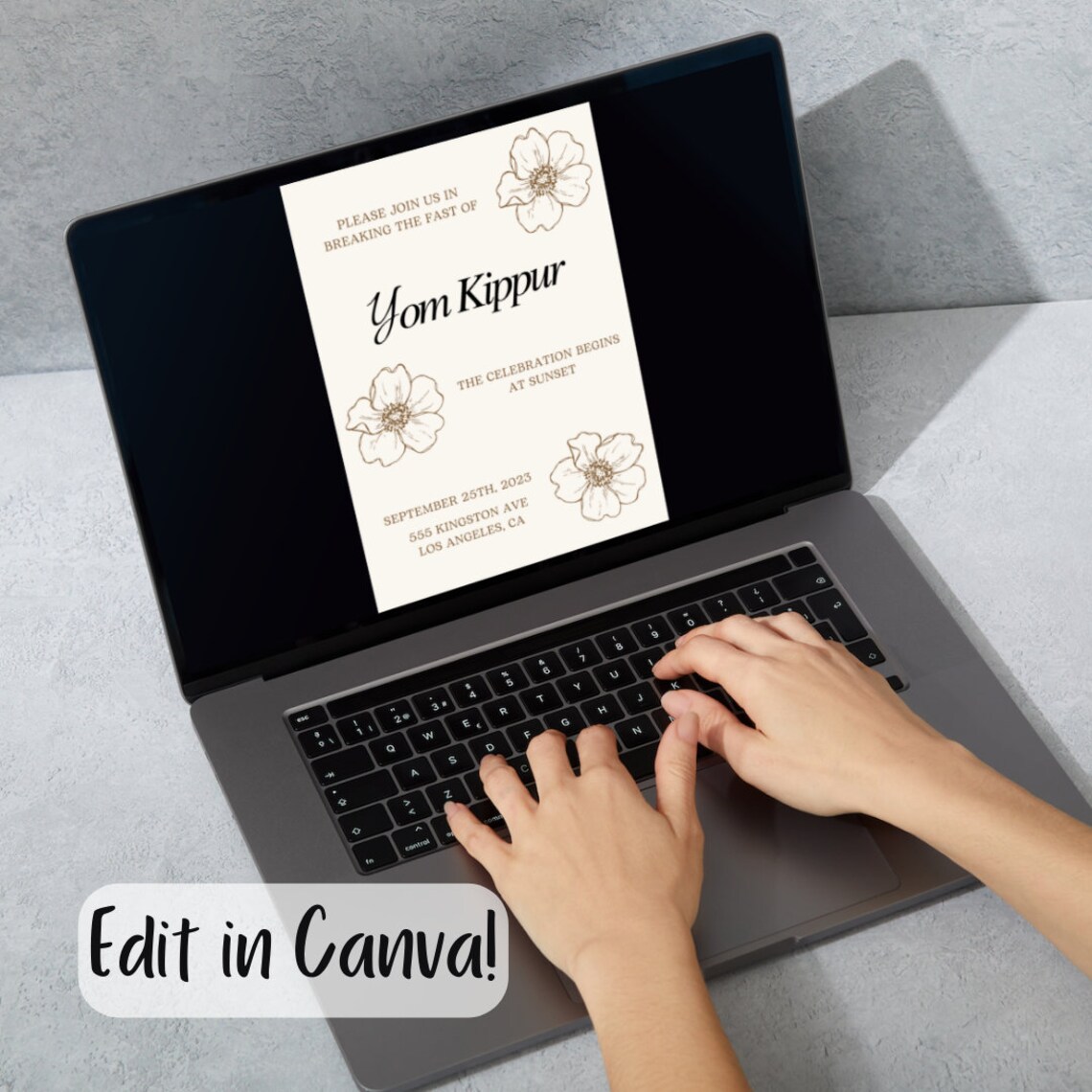 Yom Kippur Editable Invitation | Break the Fast Jewish New Year ...