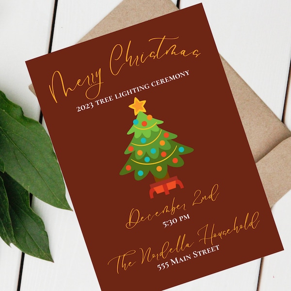 Christmas Tree Lighting Invitation - Etsy