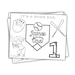 Editable Coloring Page | Home Run Baseball First Birthday | Sports 8x10 ...