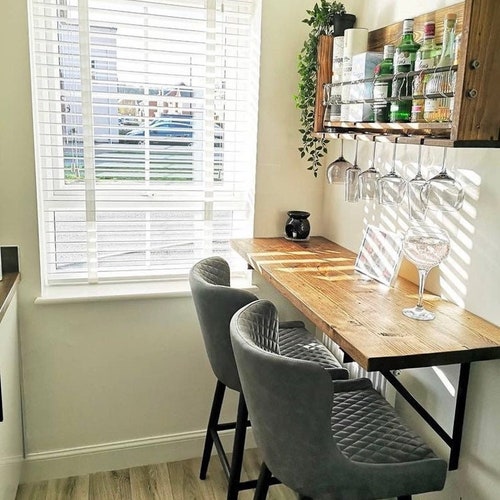 Rustic Wooden Breakfast Bar - Etsy UK