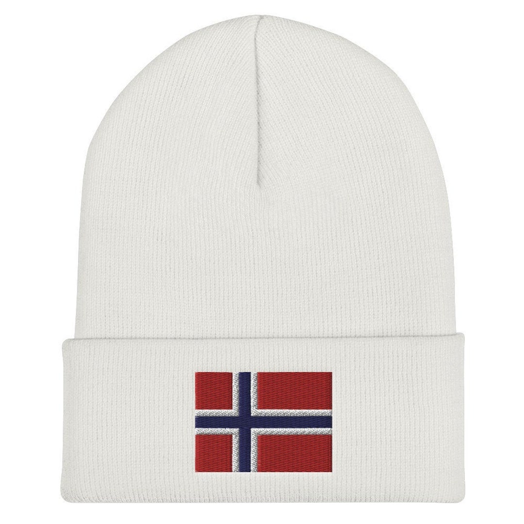 Embroidered Flag of Norway Cuffed Beanie, Skull Cap, Winter Hat - Etsy