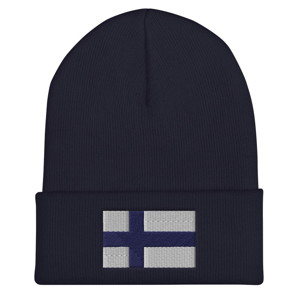 Embroidered Flag of Finland Cuffed Beanie, Skull Cap, Winter Hat - Etsy