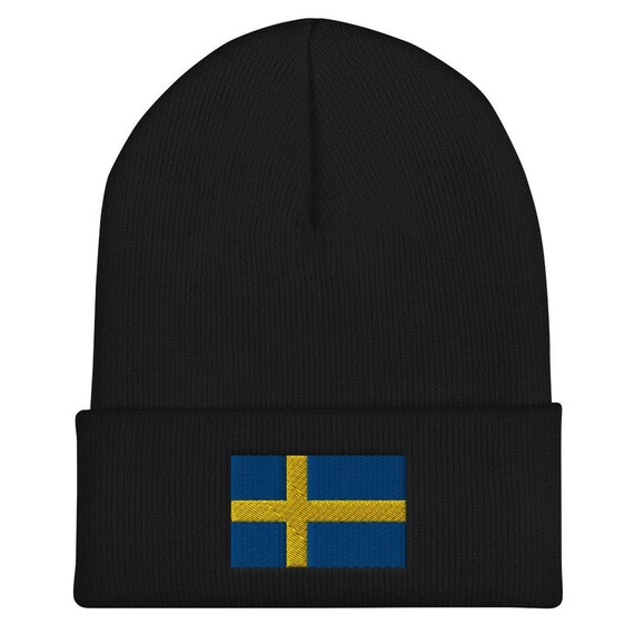 Embroidered Flag of Sweden Winter Hat Woolie Skull Cap - Etsy