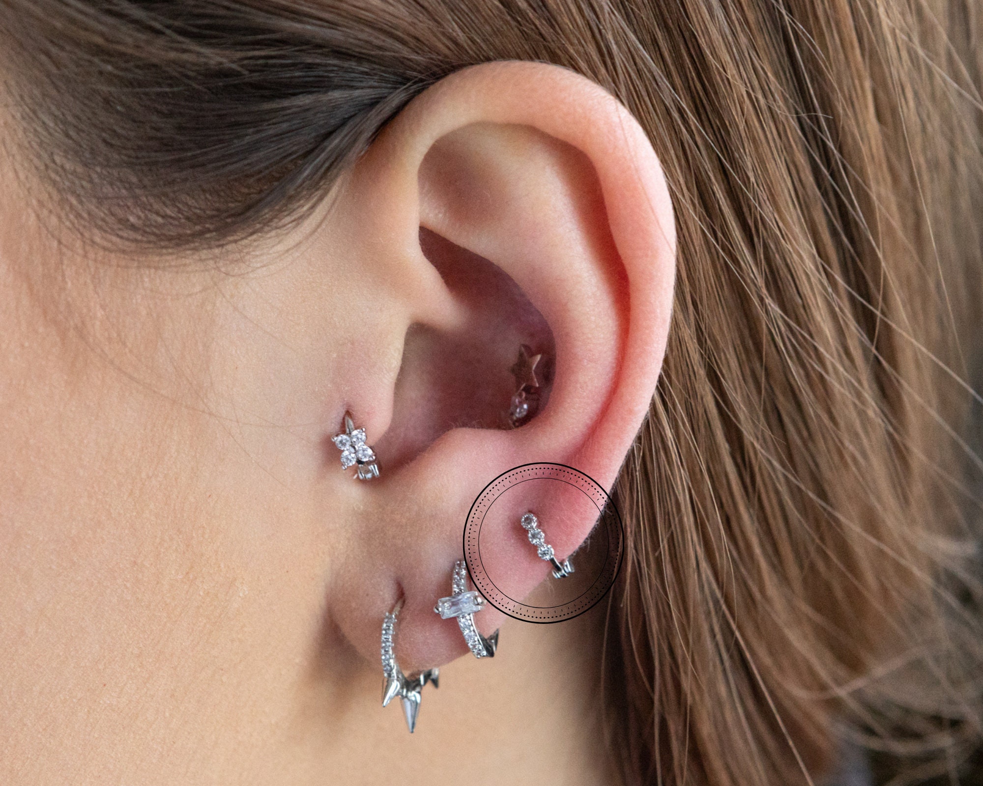 Tragus Piercing Trilogy Mini Hoop Tragus Hoop Cartilage | Etsy UK