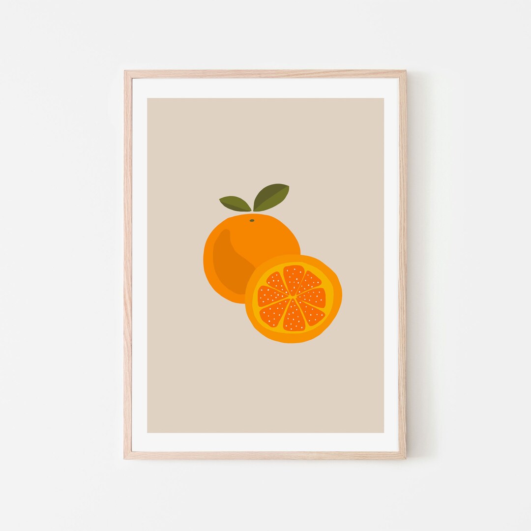 Orange Citrus Print Printable Wall Art Botanical Wall Art - Etsy