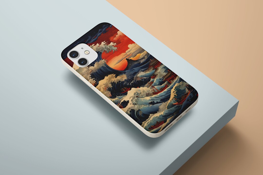 SEA WAVES Eco Friendly iPhone Case: for iPhone 16 15 14 13 12 Pro Max ...