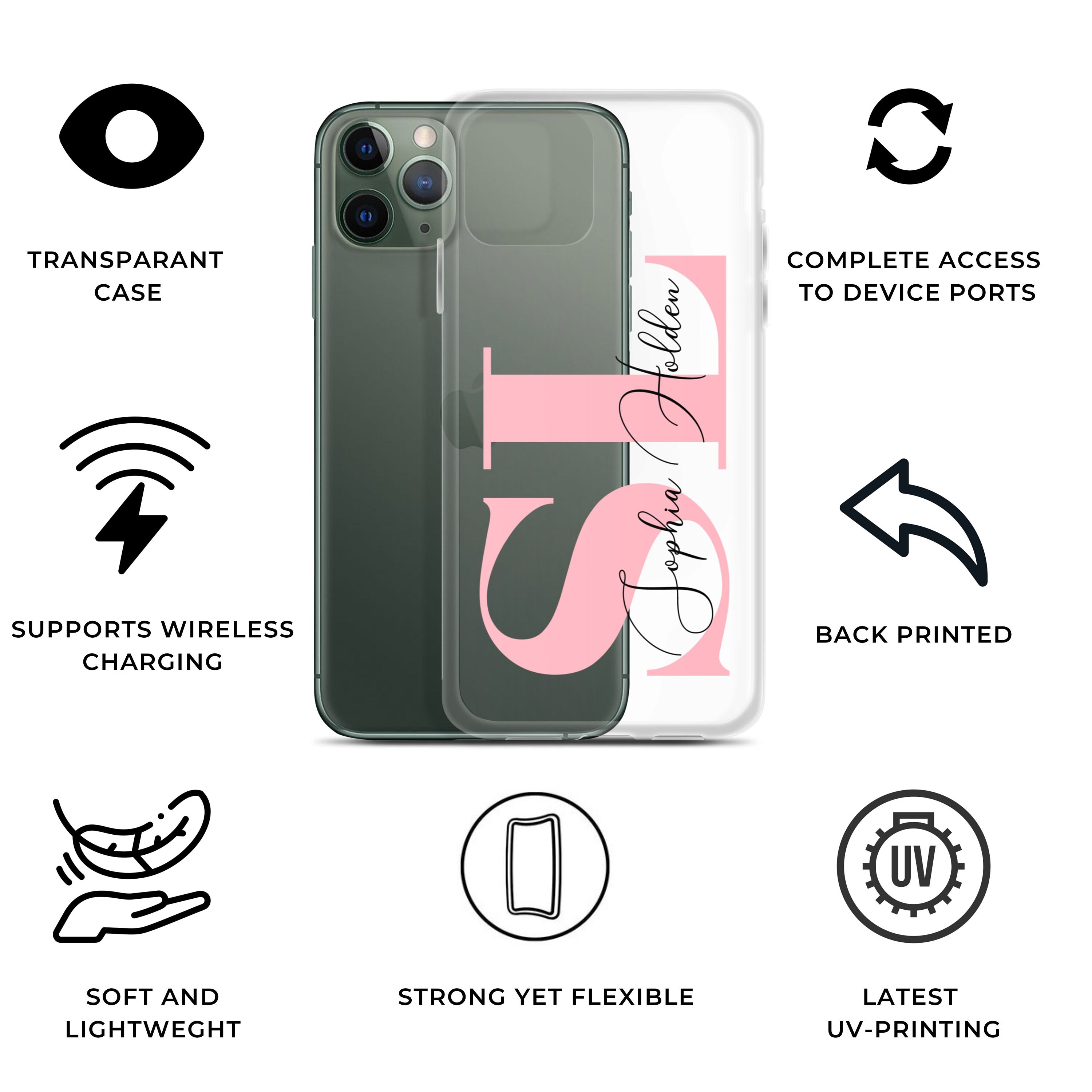 Custom Name Phone Case Personalized Monogram Case for iPhone - Etsy