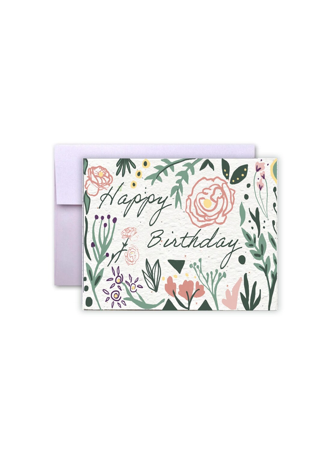 Happy Birthday Wild Flower Seed Paper Greeting Card - Etsy