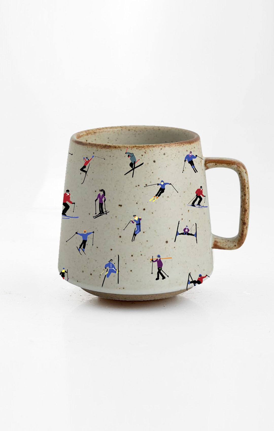 Ski Adventure Stoneware Mug: Embrace the Slopes - Etsy