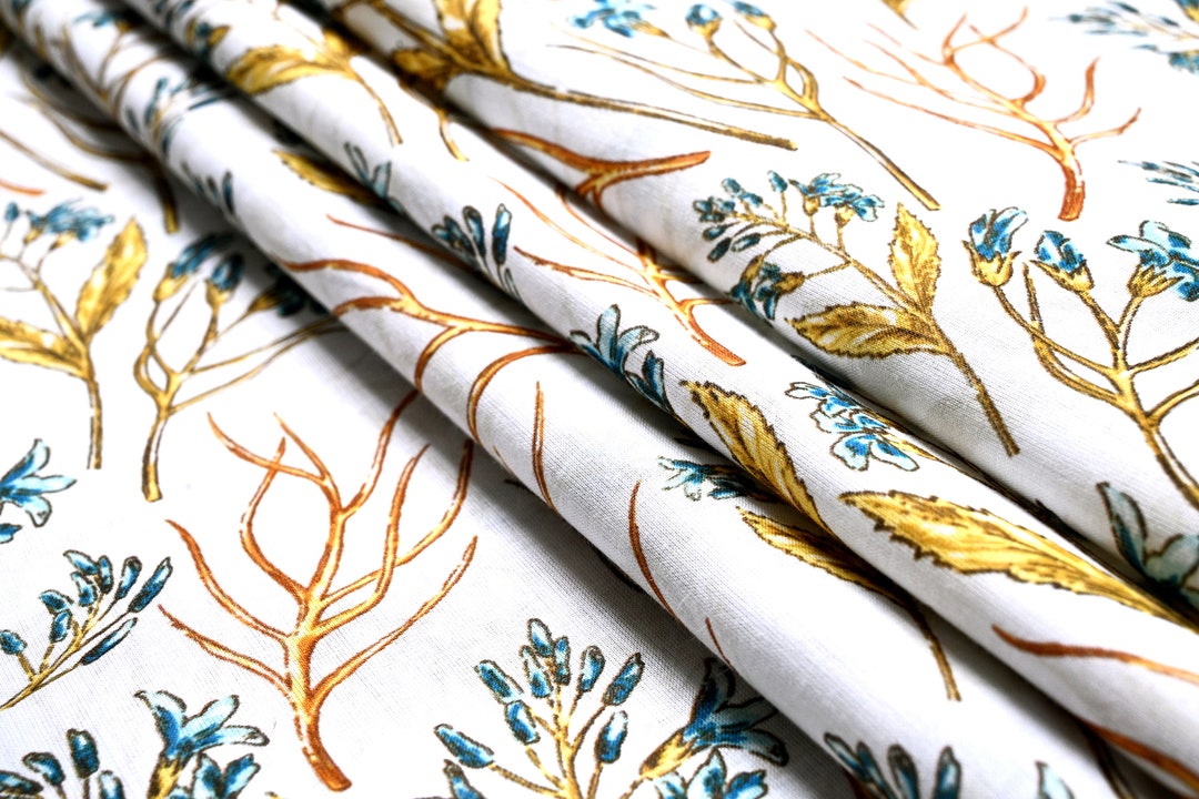 Quilting Cotton Fabric by the Yard Tree Branches Fabric Summer Clothing ...