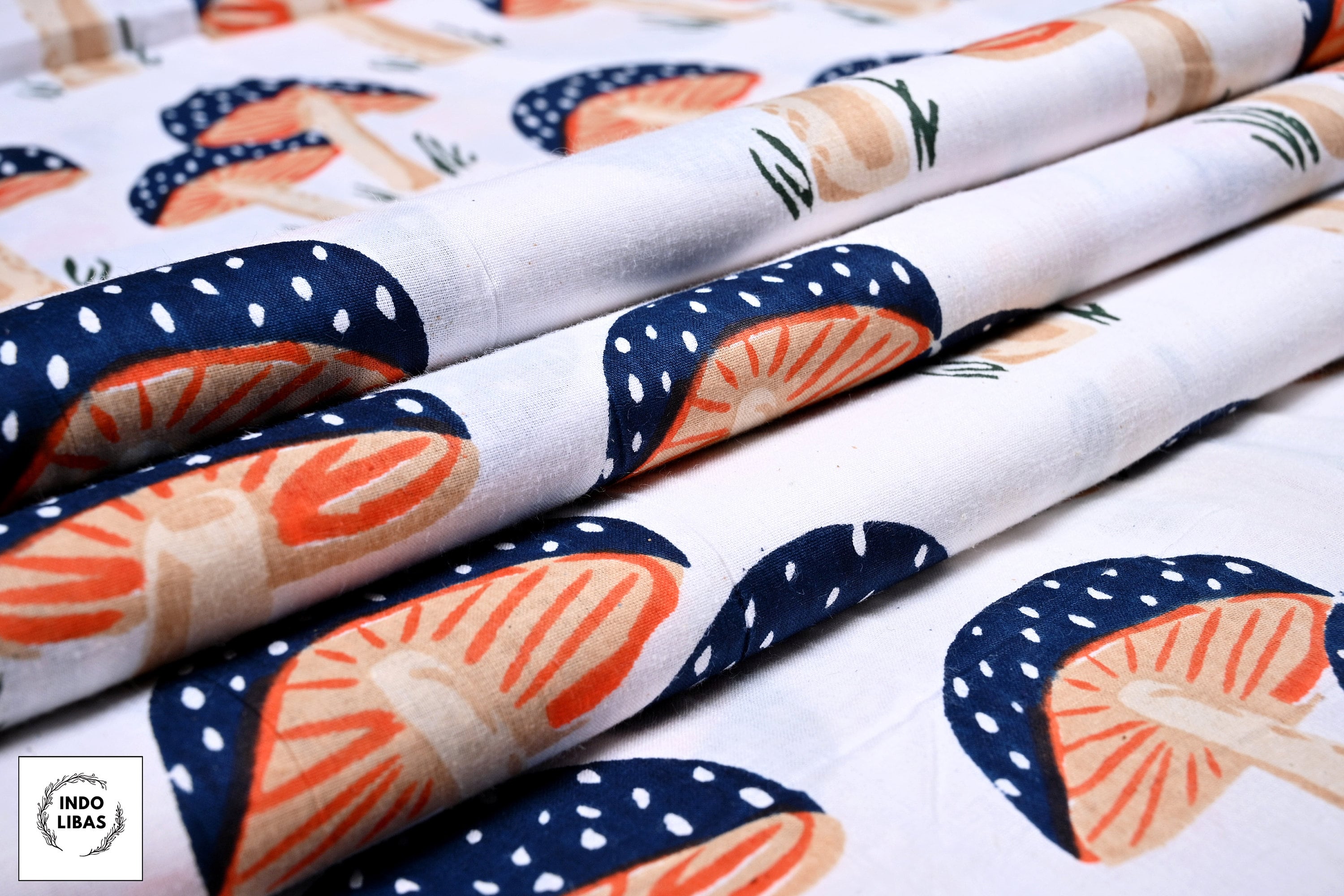 Mushroom Print Fabric Mushroom Pattern Fungi Fabric Mushrooms Home ...