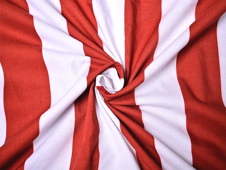 Red and White Stripes Fabric by the Yard Wide Striped Pattern Dress ...