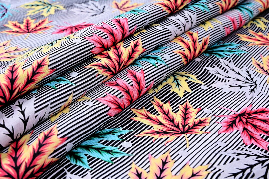 Marijuana Print Fabric Timeless Treasures Black and White Strips Cotton ...