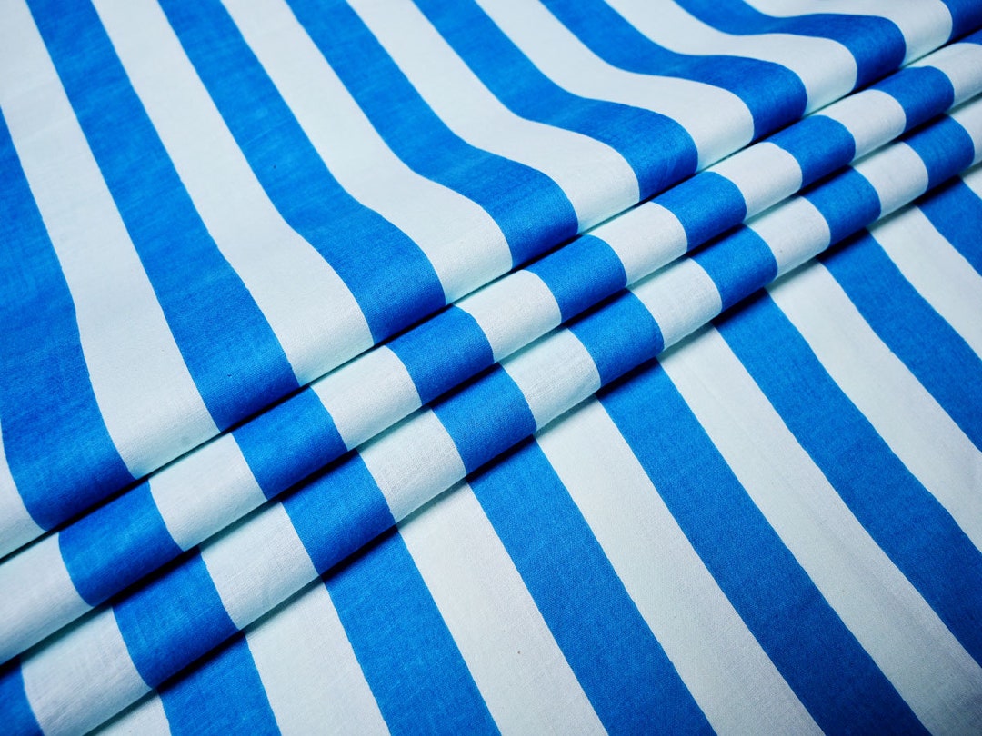 Striped Block Print Cotton Fabric: Indian Quilting & Sewing - by the ...