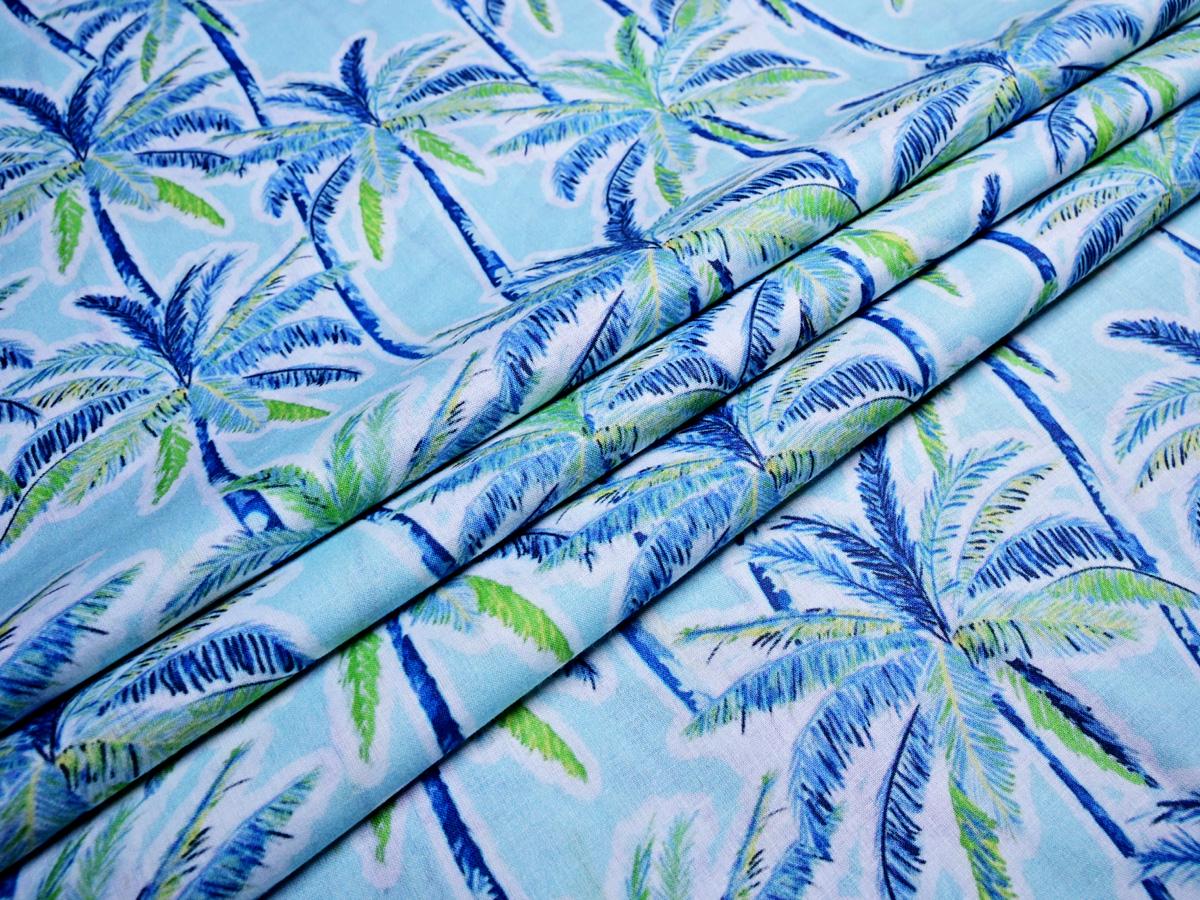 Palm Tree & Block Print Fabric by the Yard - Indian, Cotton and Minky ...