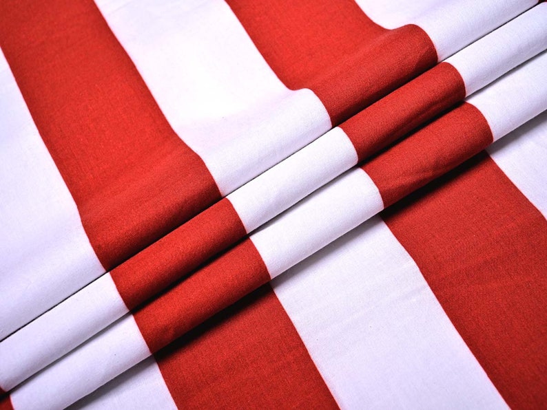 Red and White Stripes Fabric by the Yard Wide Striped Pattern Dress ...