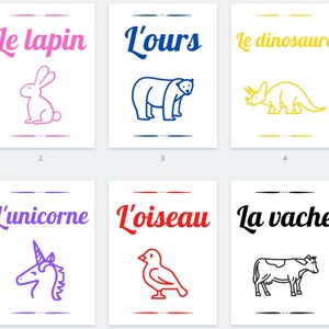 French Animals Vocab: Printable Poster Set ~ Classroom Decor ...