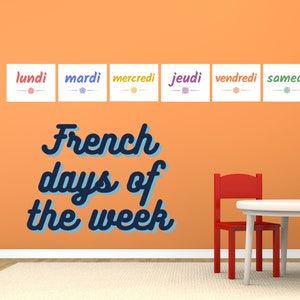 French Days of the Week Printable Poster Set ~ Classroom Decor ...