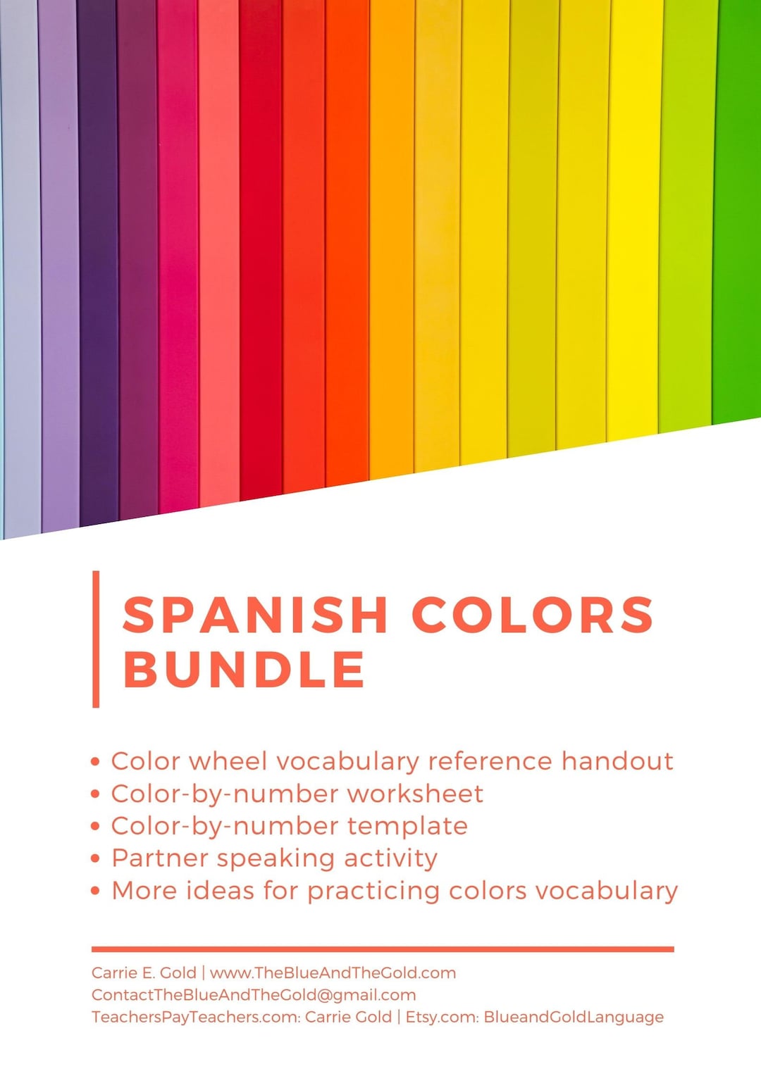 Learn Colors in Spanish: Downloadable Activity Bundle - Etsy