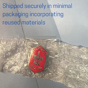 Enamel Pin: i Know Asl Gold or Silver American Sign Language Deaf, Hard ...