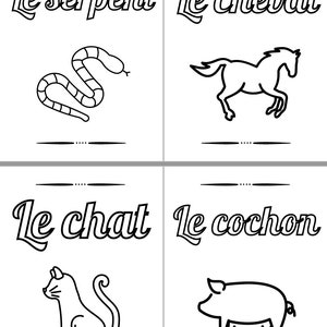 Printable Coloring Book: Learn the Animals in French ~ 16 Pages ...