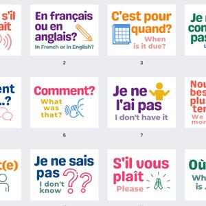 French Classroom Phrases Printable Poster Set Includes PRINT - Etsy