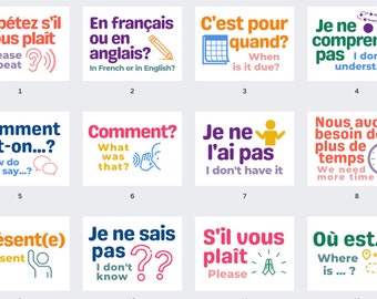 French Classroom Phrases Printable Poster Set Includes PRINT - Etsy