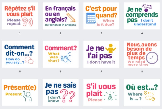 French Classroom Phrases Printable Poster Set Includes PRINT - Etsy